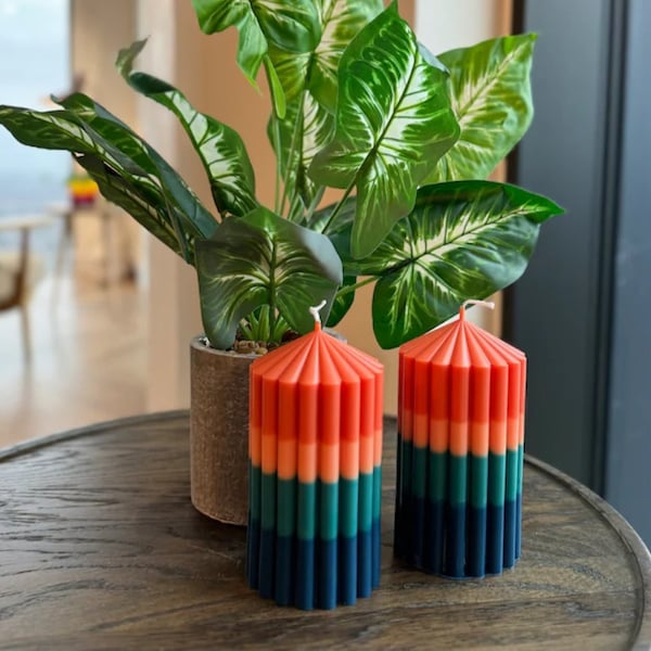 Funky Rainbow Candles | Soy Wax Candles | Home Decor | Shaped Candle ...