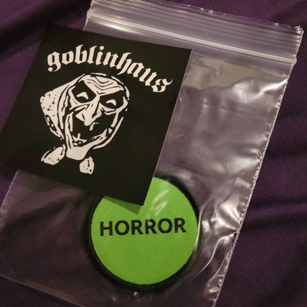 HORROR Section - Woven PATCH, Iron-on - VHS, 80s, Video Store, Tape ...