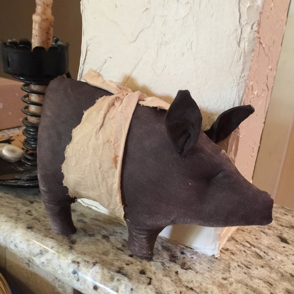 READ Item Description for Important Information: Primitive Pig Bowl ...