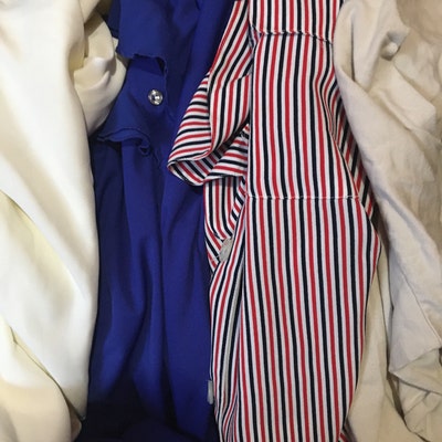 1980s Haband for Her Floral Polyester Short Sleeve Blouse. Fits up to ...