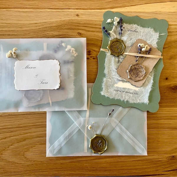 Luxury Dusky Blue Envelopes | Deep Flap 5x7, A6 & Rsvp 4 Bar Envelopes ...