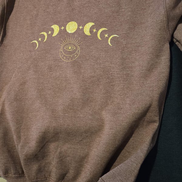 Mystical Goddess Wall Art | Digital Cosmic Print With Crescent Moon ...