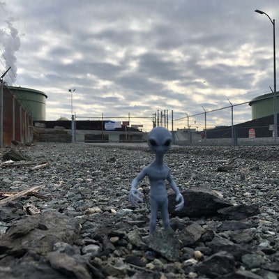 Grey Alien Figurine Ufo Extraterrestrial Area 51 From Outer - Etsy