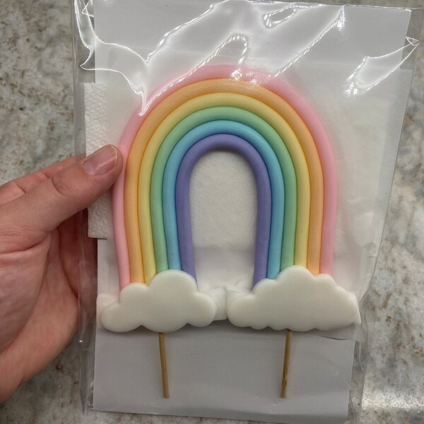Large Rainbow Cake Topper - Etsy