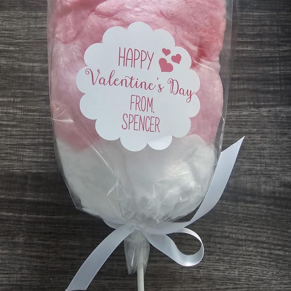 Valentines Cotton Candy on a Stick, Galentines Day, Ombré Cotton Candy ...