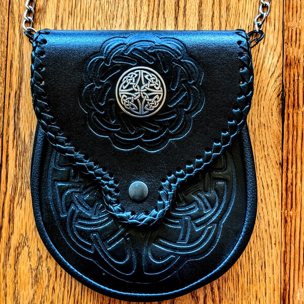 Celtic Knot Concho, 1 1/2", Handmade Cast Silver Pewter Metal Chicago ...