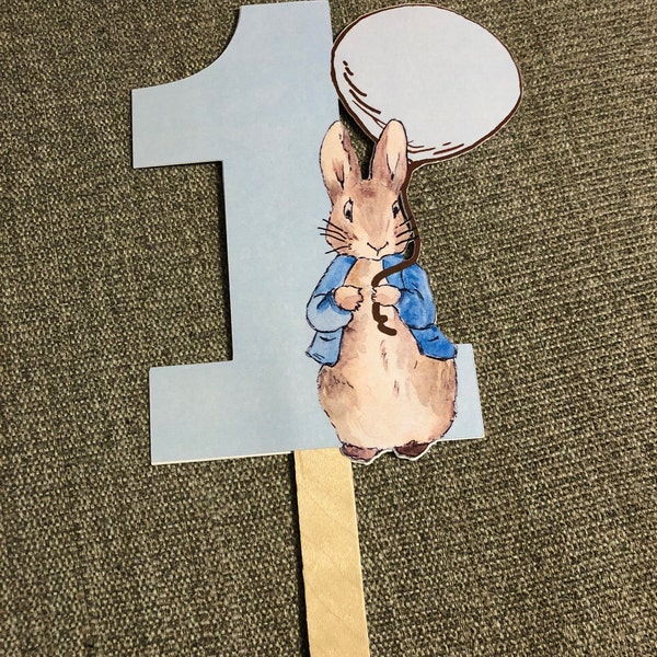 Peter Rabbit Cake Topper/pink Peter Rabbit Topper/cake Centerpiece/pink ...