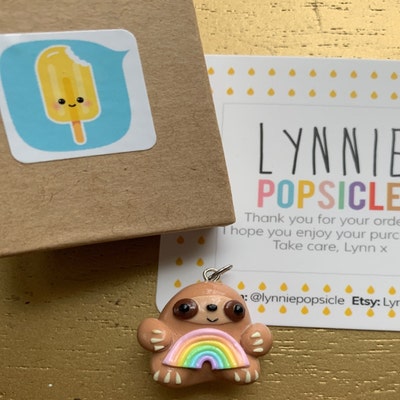 Cute Sloth Charm, Kawaii Sloth, Polymer Clay Charms, Sloth Gifts, Sloth ...