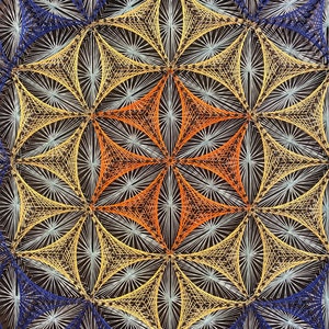 ROSE OF SPACE, String Art, Sacred Geometry, Meditation, Cosmos, Harmony ...