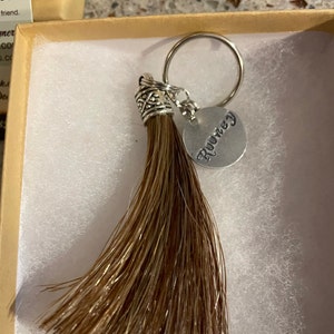 Tassel Horse Hair Key Chain With Personalized Name Charm by - Etsy