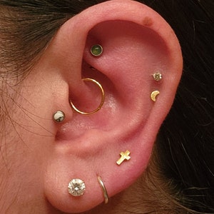 Titanium Petite Belly Button Ring, Internally Threaded 4mm Ball Curved ...