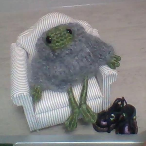 Toad Miniature Crochet Doll, Dollhouse Frog, Mini Micro Tiny Animal ...