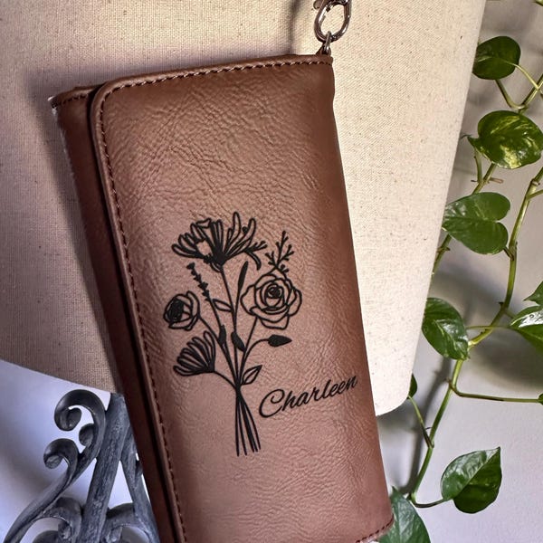 Birth Month Flower Engraved Manicure Set, Custom 7-piece Manicure and ...