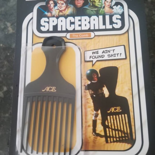 Spaceballs Hair Pick Movie Parody Star Wars Custom Made Card With Comb ...