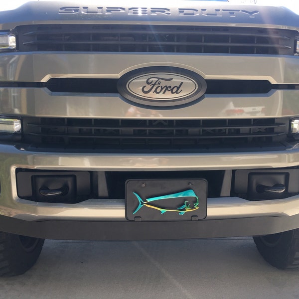 Multi Colored Mahi Front License Plate, License Plate Fishing, Front ...