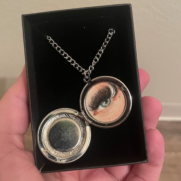 Custom Lover's Eye Pendant/ Personalized Memory Locket Necklace/ Custom ...