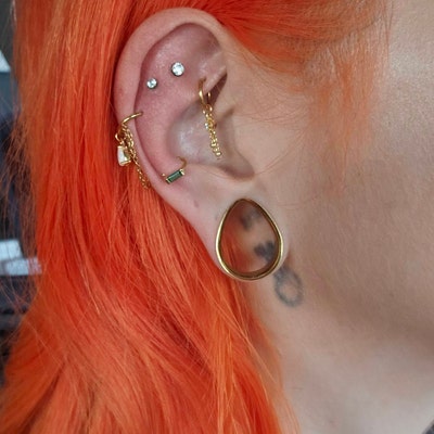 Hidden Helix Piercing 16g F136 Implant Grade Titanium Hammered Bar ...