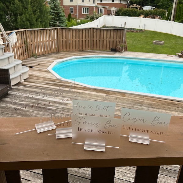 Custom Calligraphy Acrylic Sign for Events Weddings Special Occasions ...