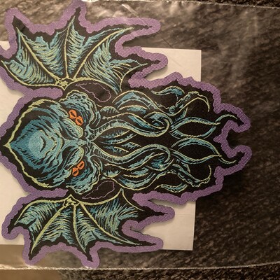 PATCH Cthulhu HORROR / Monster, Woven Patch H.P. Lovecraft, Iron-on ...