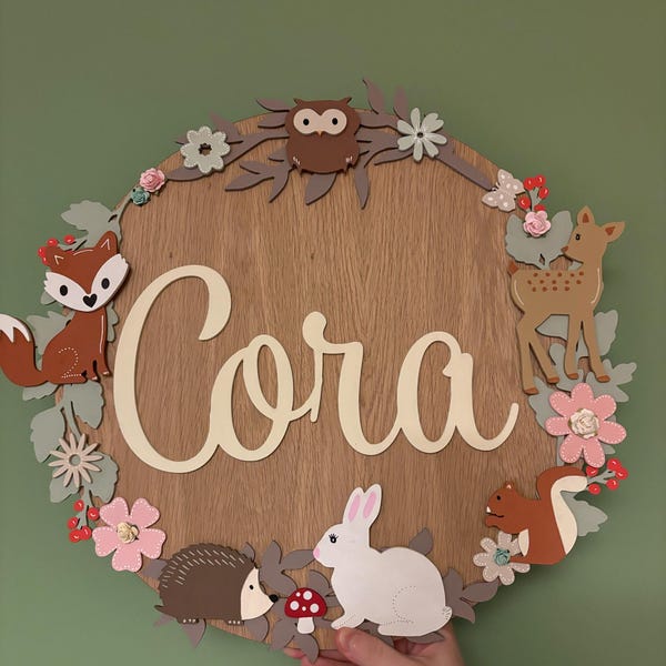 Woodland Animals Plaque - Etsy