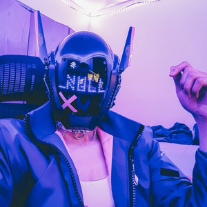 Cyberpunk Mask Rave Mask Masquerade Mask Techwear Mask - Etsy