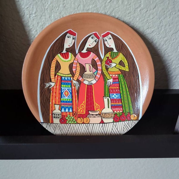 Decorative Ceramic Wall Plate Eternity, Large Hanging Plate, Big ...