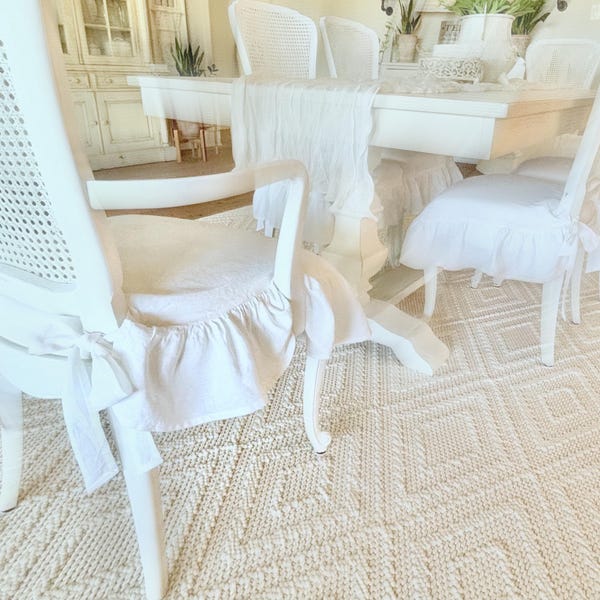 Parson Linen Chair Cover Slipcover Minimalist Style Short - Etsy