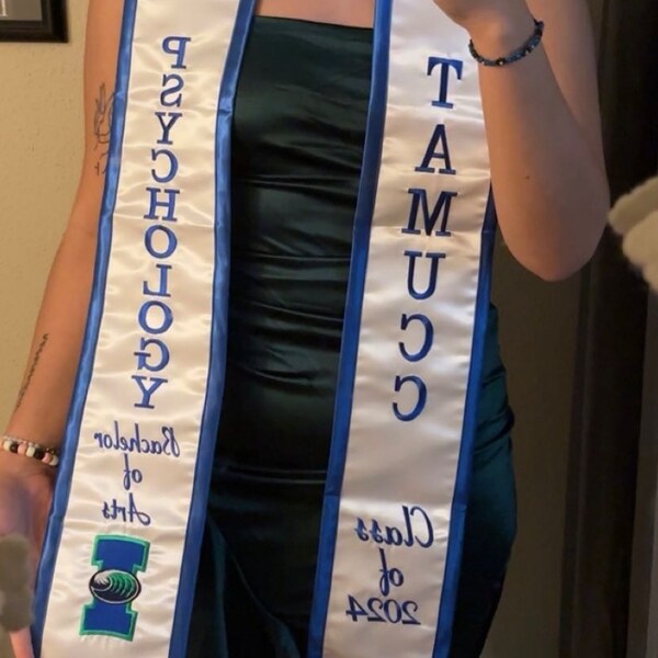 TAMUCC 2026 Custom Embroidered Stole - Etsy