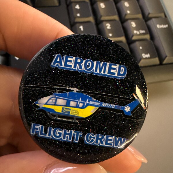 Flower Sky Badge Buddy, Glitter Custom Badge Buddy, Medical Gifts - Etsy