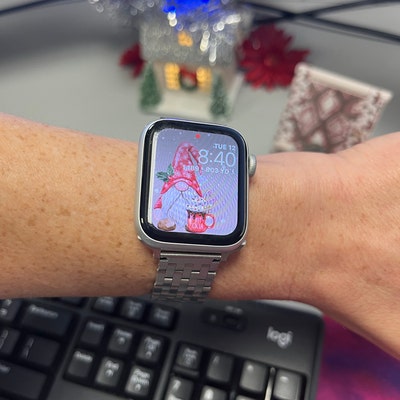 Santa Fishing on the Moon Minimal Apple Watch Wallpaper, Santas Fishing ...