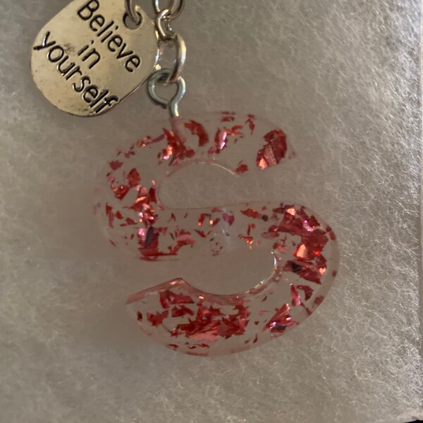Resin Initial Key Chains With Inspirational Quotes "s" - Etsy