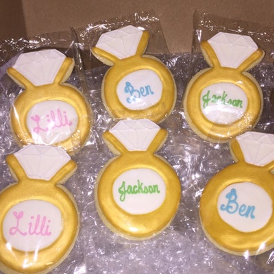 Engagement Ring Sugar Cookies 36 Cookies - Etsy
