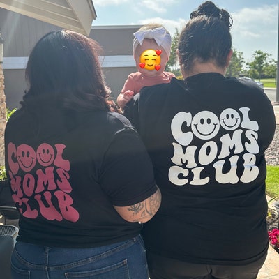 Cool Moms Club Printed Front and Back, Cool Mom Shirt, Cool Mom Tee ...