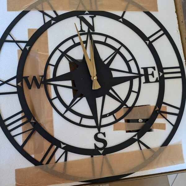 Gold Tabletop Minimalist Lineal Circle Metal Slient Clock, Diameter 9.8 ...