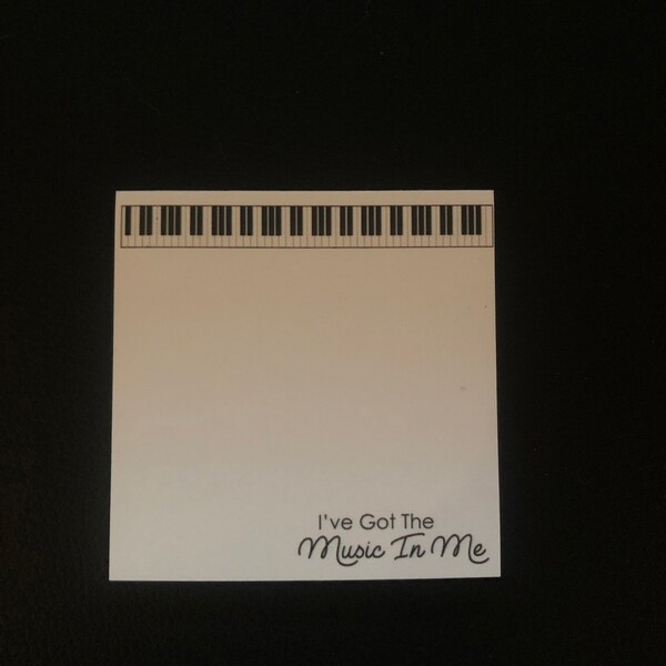 Custom Music Sticky Notes // Fun Piano Keyboard Design, Gift Idea ...