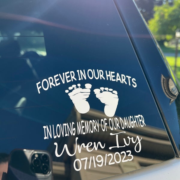 Infant Memorial // in Memory Car Decal // Memorial Car Decal // Loss of ...