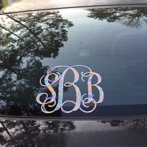 Monogram Sticker Monogram Decal for Car Monogram Sticker | Etsy