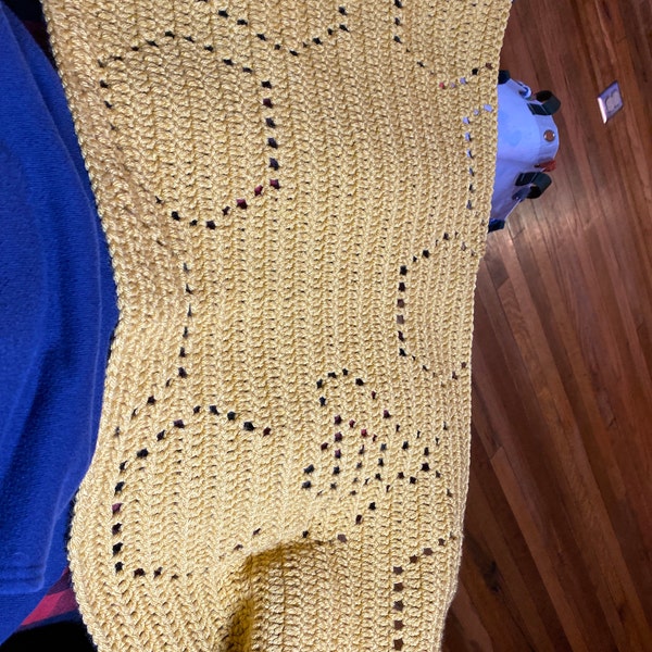 Filet Crochet Blanket Pattern | Bee Blanket Crochet Pattern | Filet ...