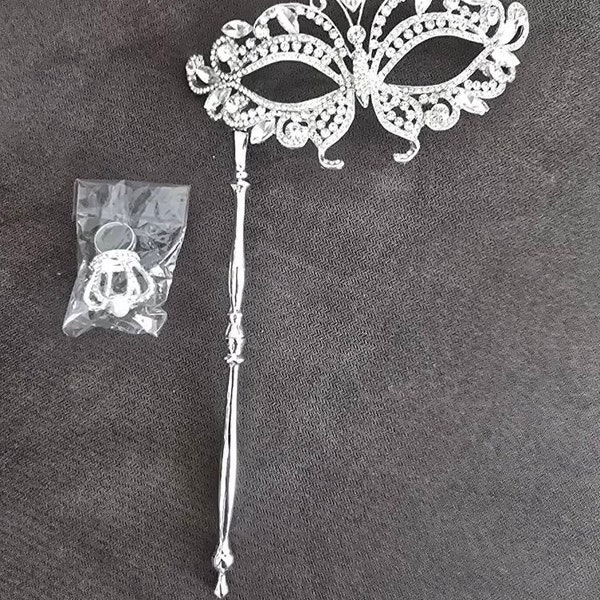 Butterfly Blue Masquerade Mask, Wedding Party Silver Eye Mask, Cosplay ...