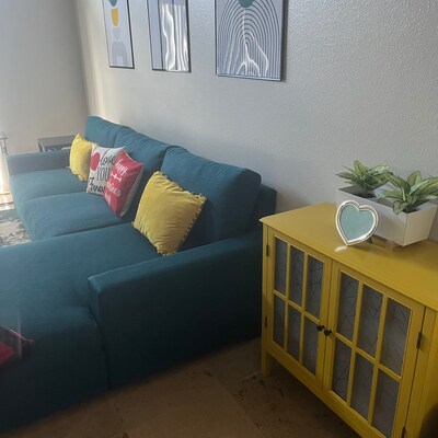 Printable Modern Mid Century Set of 3, Teal Yellow, Downloadable Teal ...