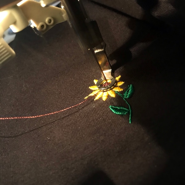 Mini Sunflower Stem Machine Embroidery Design-instant DOWNLOAD-3 Sizes ...