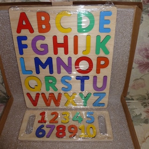 Wooden Rainbow Alphabet Puzzle for Boy and Girl - Etsy