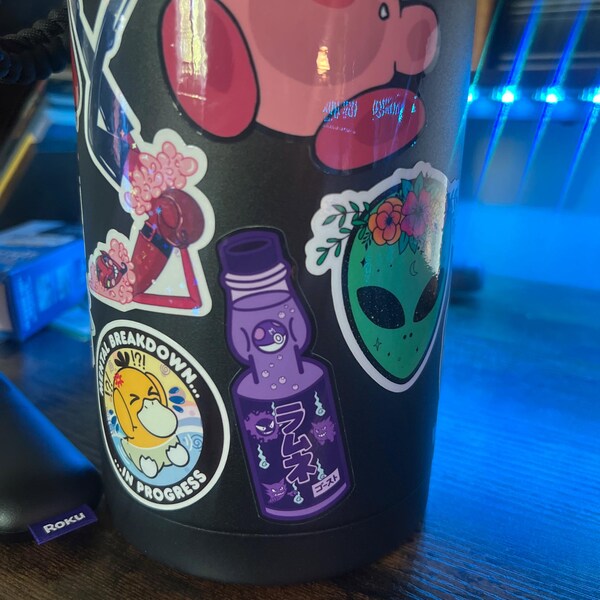 Gastly / Haunter / Gengar Ramune Bottle Sticker // Ghost-type Decal - Etsy