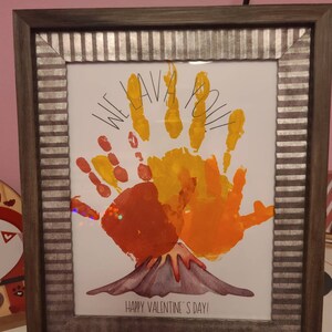 Fathers Day Handprint Art Printable I Lava You - Etsy