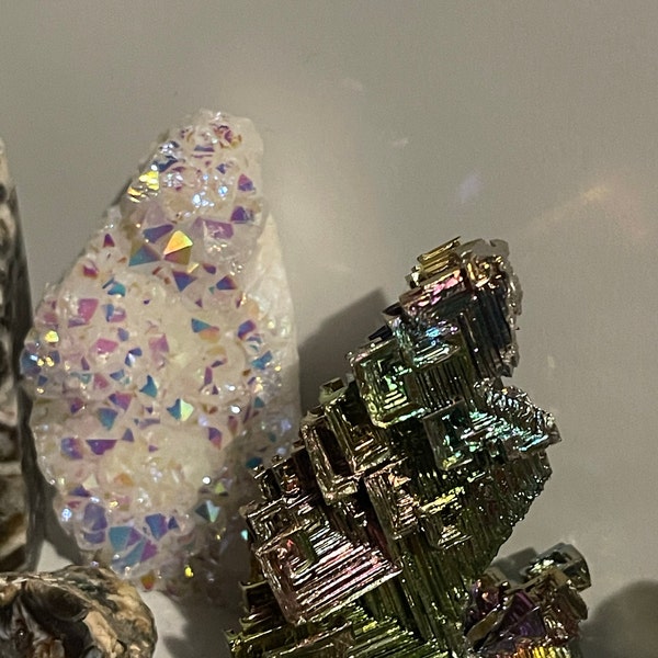 AAAA Rainbow Bismuth Cluster, Bismuth Crystal, Lab Grown Stone, Bismuth ...