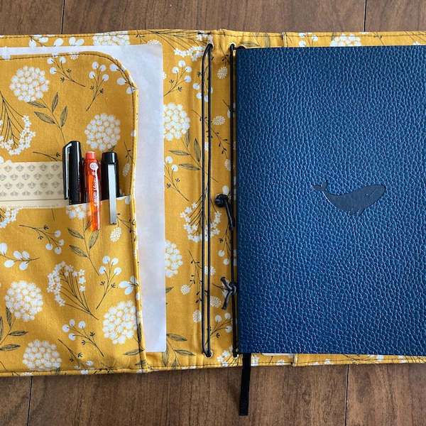 Indigo Grunge Composition Notebook Cover, Blue Cover for Ruled College ...