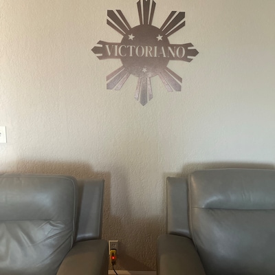 Personalized Philippines Filipino Metal Wall Decor Sign - Etsy