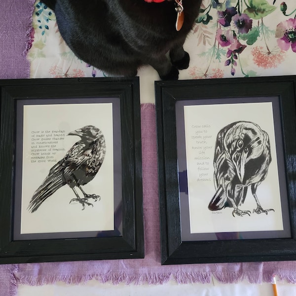Crow Message Print, Magic and Healing - Etsy