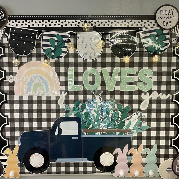 Some Bunny Loves You Spring Bulletin Board Kit - Etsy