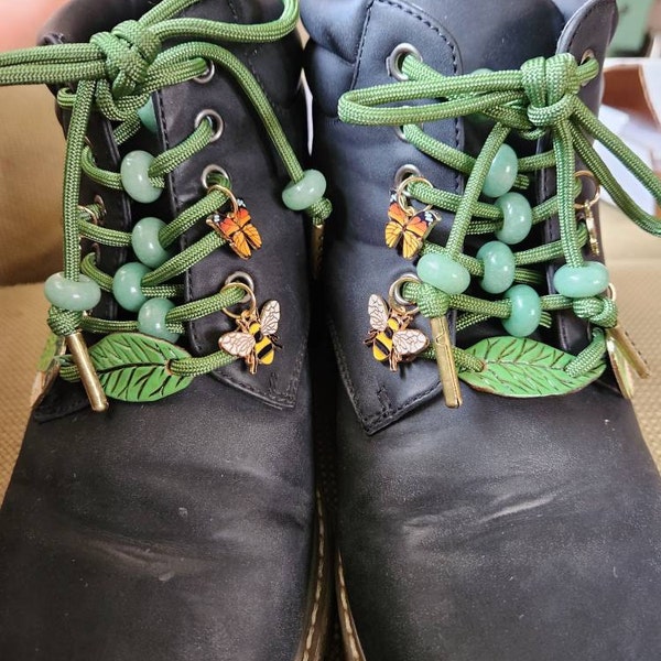 Leather Boot Charms, Boot Accessories, Shoelace, Lacelets, Hiking ...